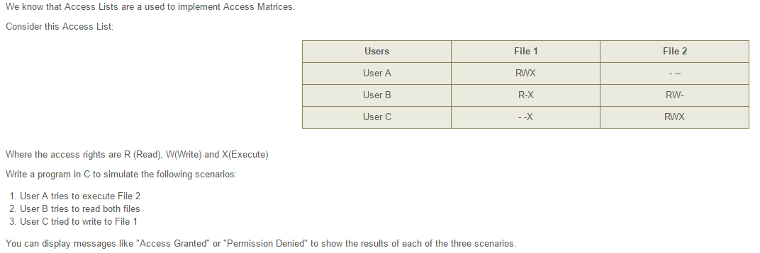 Solved We know that Access Lists are a used to implement | Chegg.com