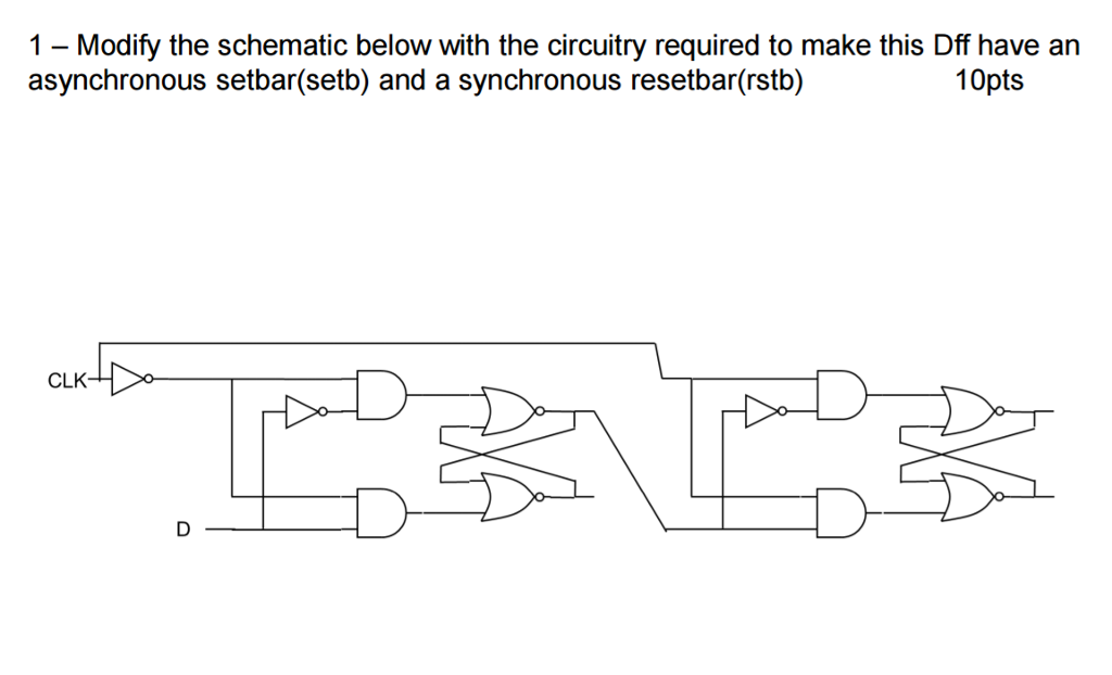 Solved Modify the schematic below with the circuitry | Chegg.com
