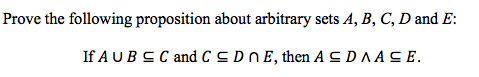 Solved Prove the following proposition about arbitrary sets | Chegg.com