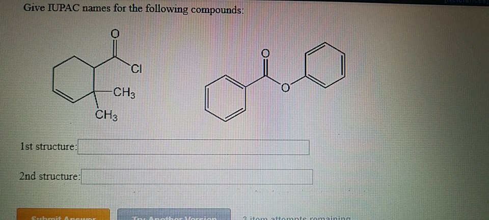 Solved Give IUPAC names for the following compounds Cl CH3 | Chegg.com