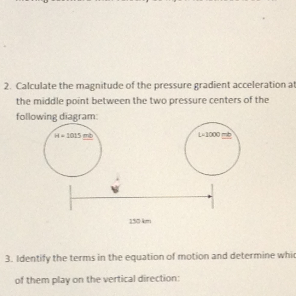 Solved Calculate the magnitude of the pressure gradient | Chegg.com