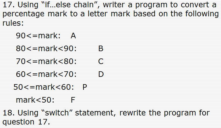 Solved Using "if...else chain", writer a program to convert | Chegg.com