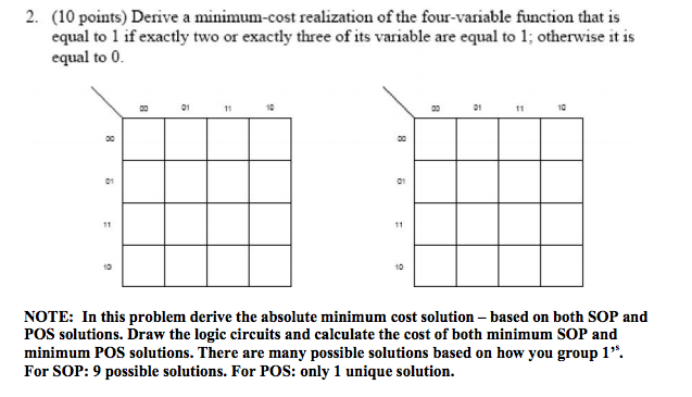 Solved 2 10 Points Derive A Minimum Cost Realization Of 