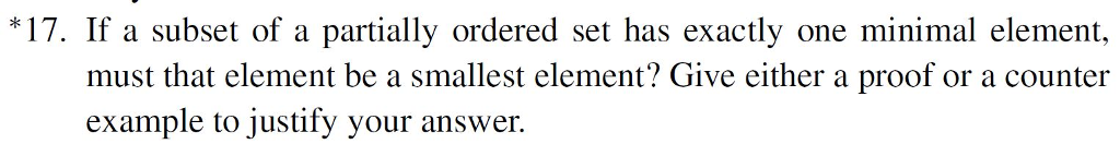 Solved If A Subset Of A Partially Ordered Set Has Exactly