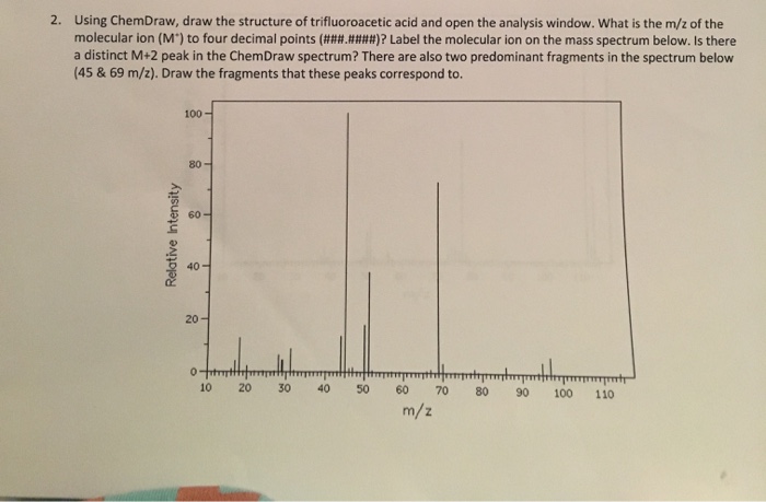 Solved Using ChemDraw, draw the structure of trifluoroacetic | Chegg.com