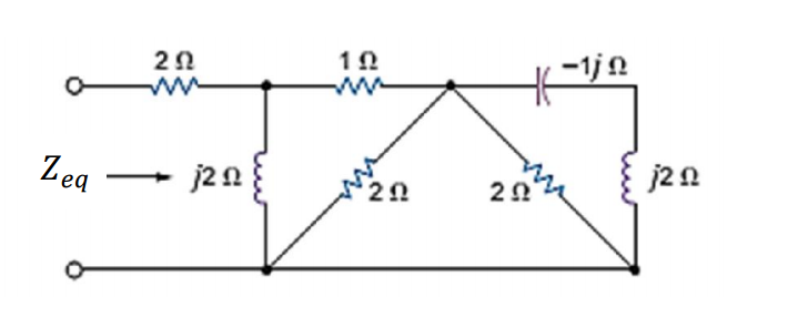 Solved Find the equivalent impedance (Zeq) of the following | Chegg.com