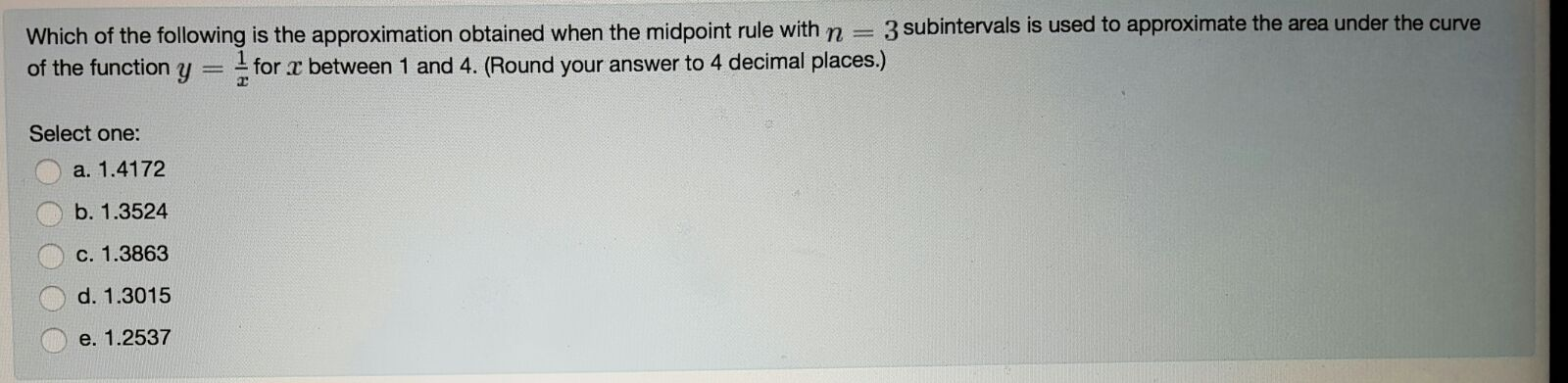 Solved which of the following is the approximation obtained | Chegg.com