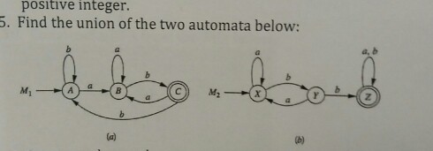 Solved Find the union of the two automata below: | Chegg.com
