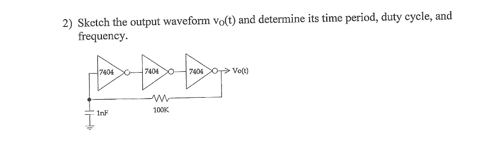 Solved 2) Sketch the output waveform vot) and determine its | Chegg.com