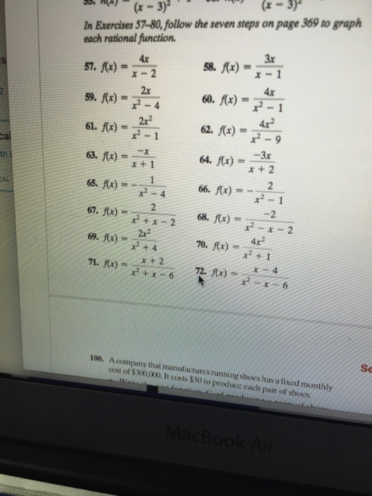 Solved need help solving #72 please , show work so i can | Chegg.com