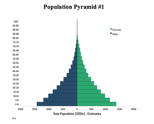 Solved For each of the following population pyramids, | Chegg.com