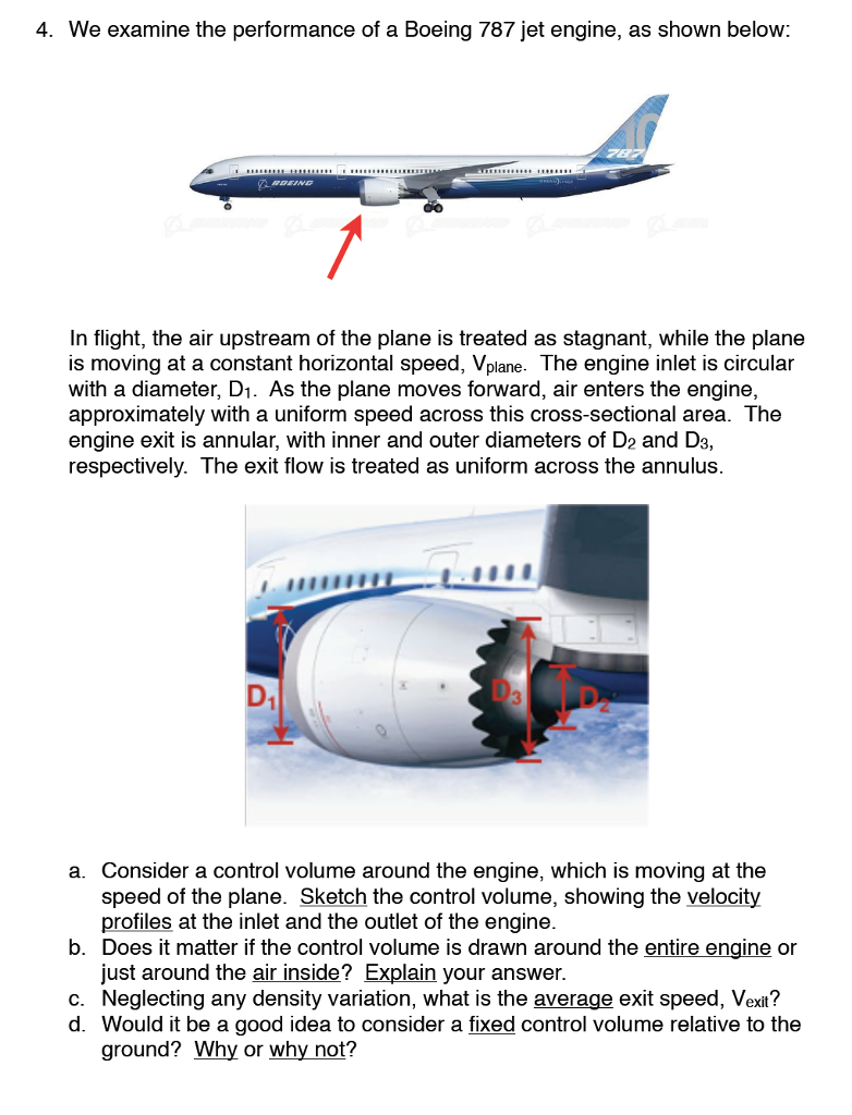 Solved 4. We examine the performance of a Boeing 787 jet | Chegg.com
