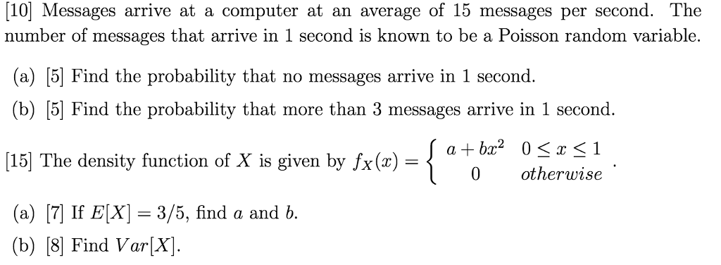 Solved Messages Arrive At A Computer At An Average Of 15