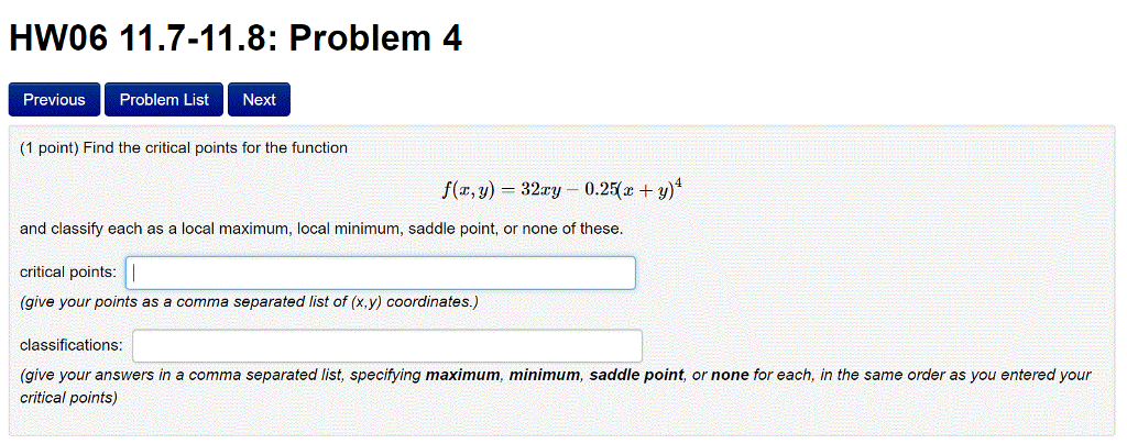 Solved HW06 11.7-11.8: Problem 4 Previous Problem List Next | Chegg.com