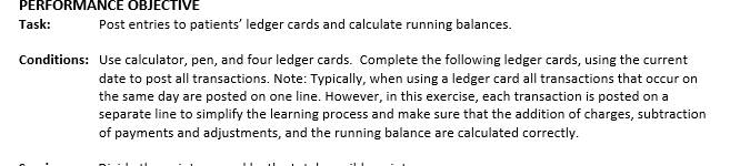 Solved Performance Objective Task Post Entries To Patients 