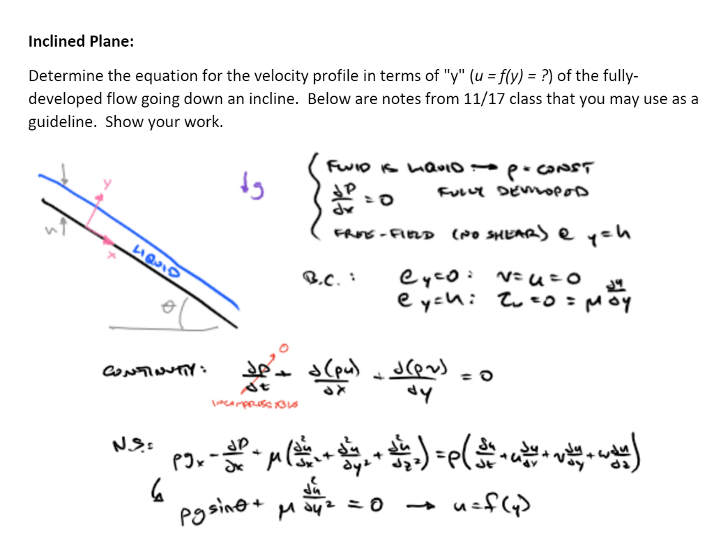 Solved Determine the equation for the velocity profile in | Chegg.com