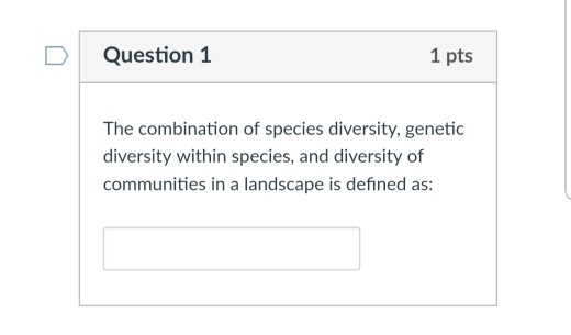 Solved DQuestion 1 1 pts The combination of species | Chegg.com Solved DQuestion 1 1 pts The combination of species | Chegg.com