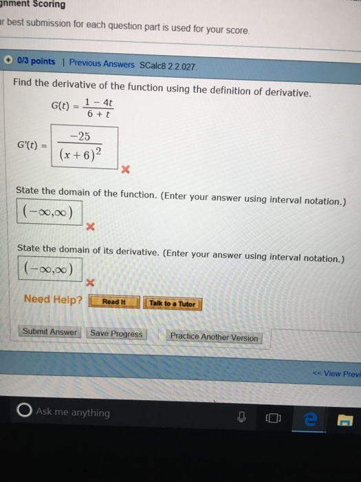 Solved Find the derivative of the function using the | Chegg.com