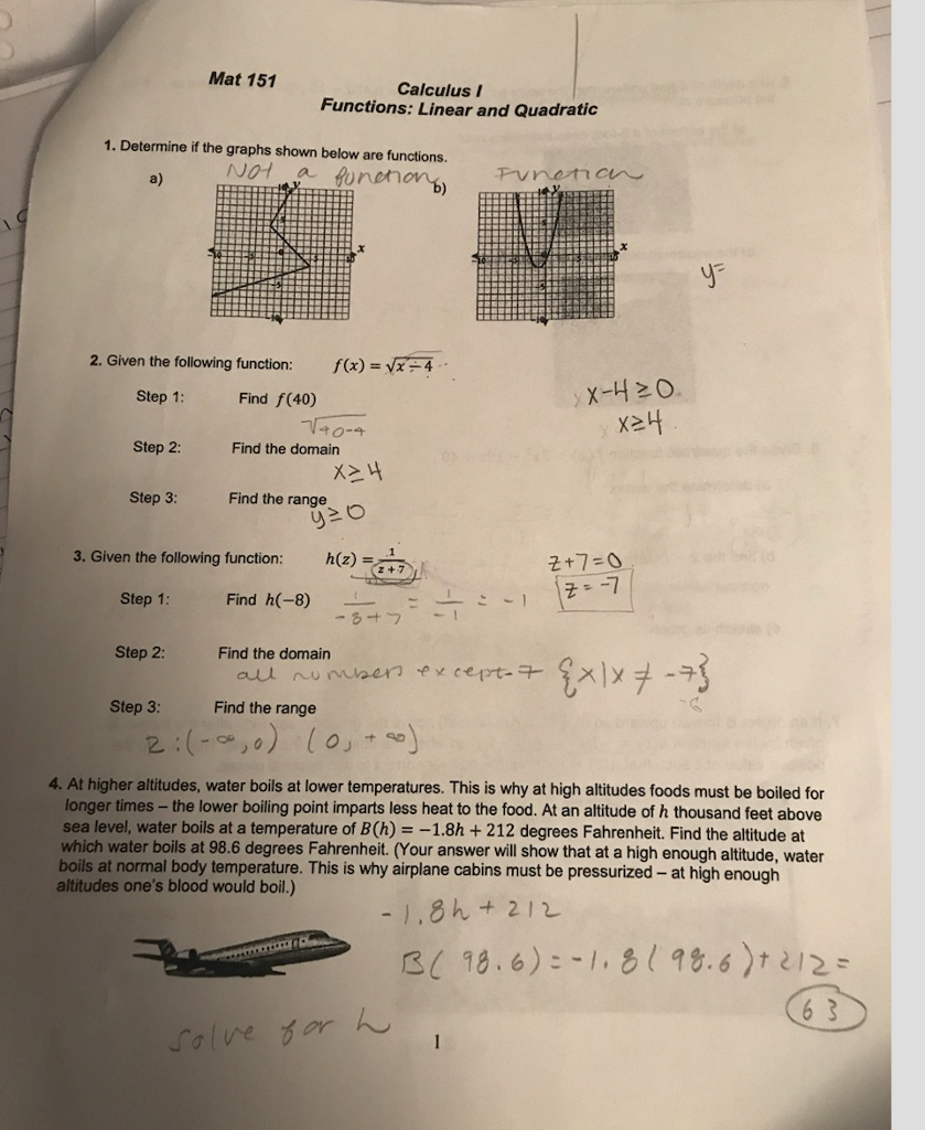 Solved 1 Mat 151 Calculus I Functions: PolynomialRationaland | Chegg.com