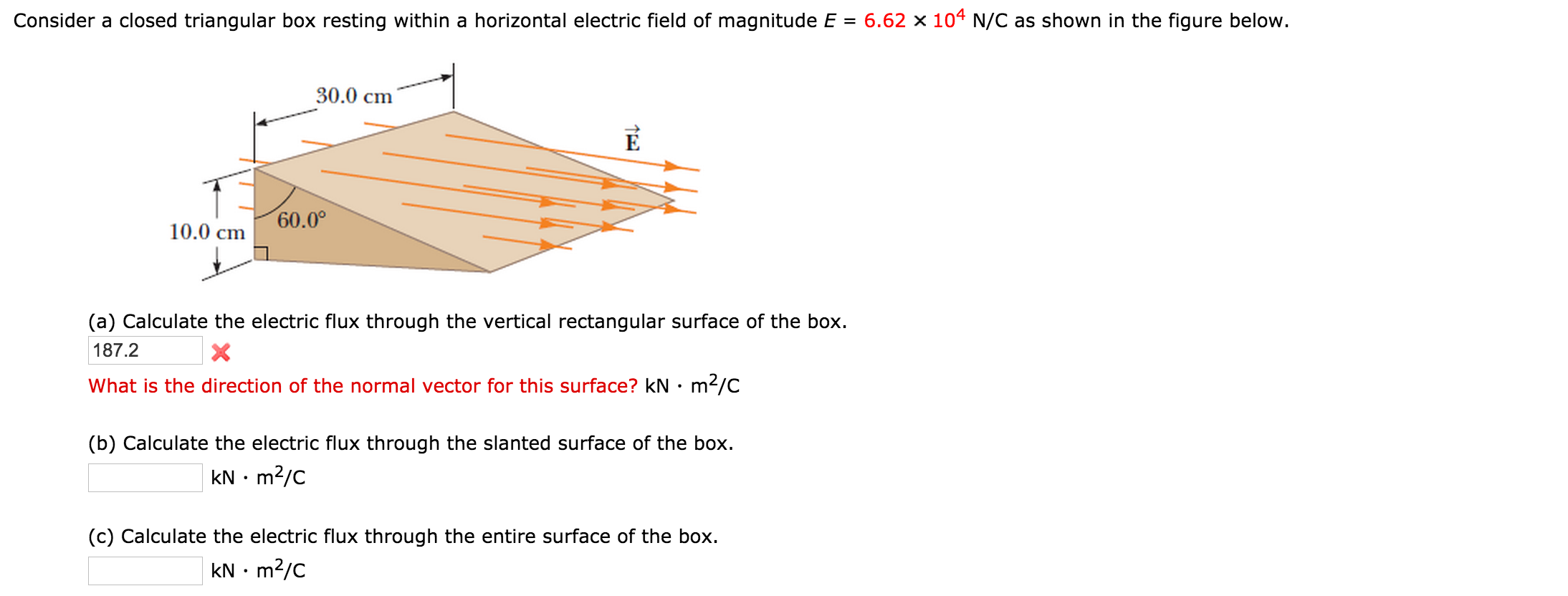 Solved Consider a closed triangular box resting within a | Chegg.com
