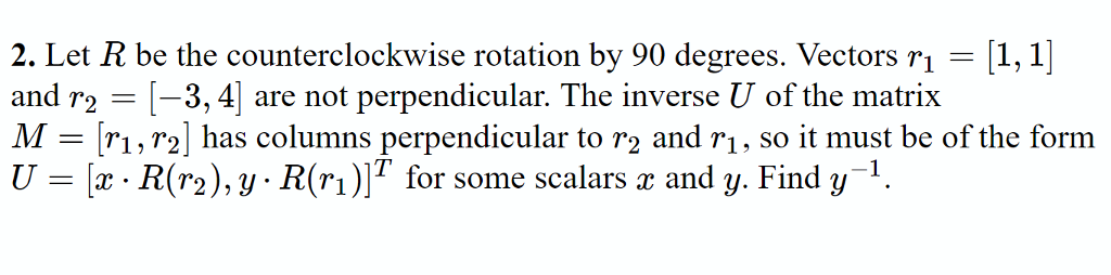 Solved 2. Let R be the counterclockwise rotation by 90 | Chegg.com