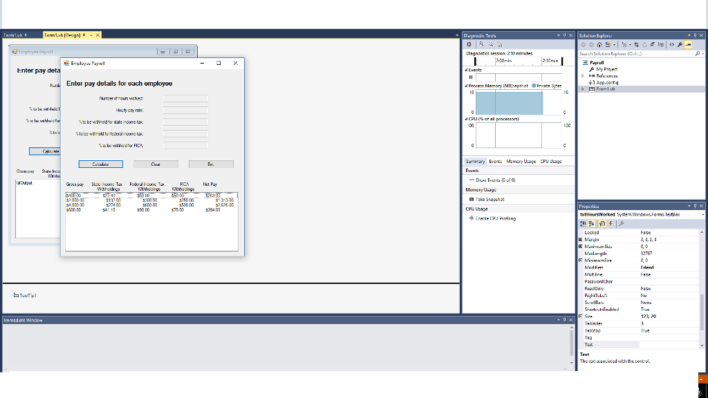 Solved I created created this visual basic application and | Chegg.com