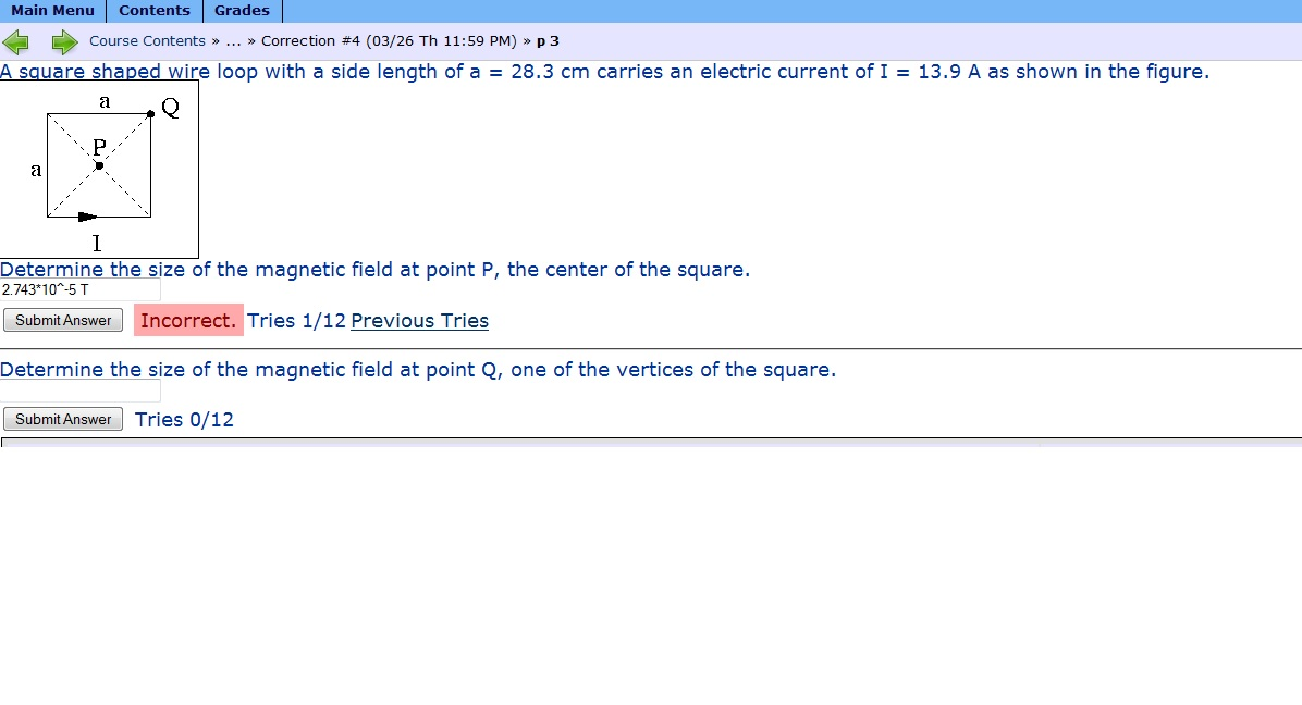 Solved A square shaped wire loop with a side length of a = | Chegg.com