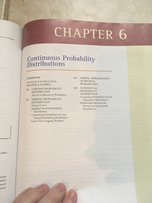 Solved simi- CHAPTER 6 Continuous Probability Distributions | Chegg.com