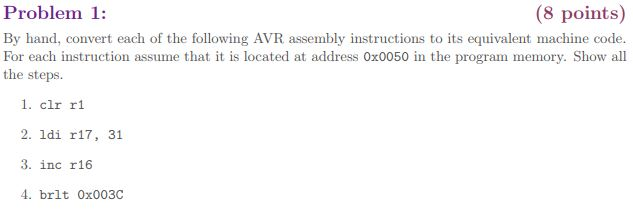 Solved (8 points) Problem 1: By hand, convert each of the | Chegg.com