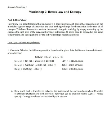 Solved Hess's Law is a manifestation that enthalpy is a | Chegg.com
