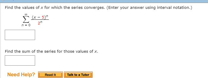 Solved Find the values of x for which the series converges. | Chegg.com