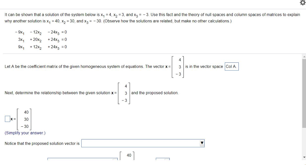 Solved It can be shown that a solution of the system below | Chegg.com