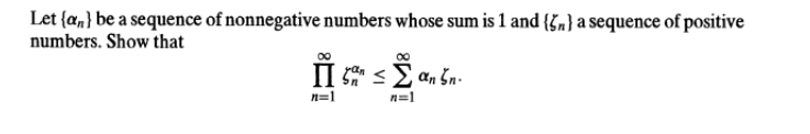Let( } be a sequence of nonnegative numbers whose sum | Chegg.com