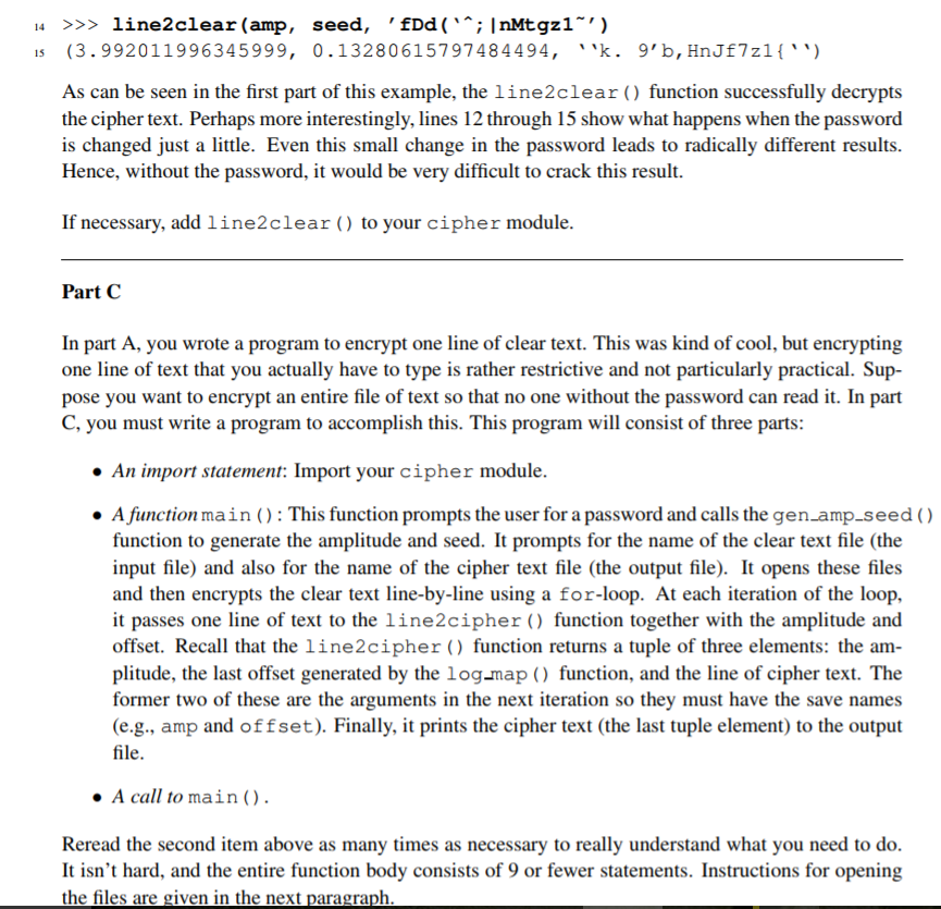 Part A In an IDLE Editor window write a function | Chegg.com