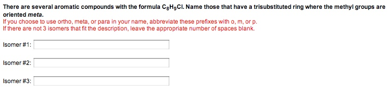 Solved There are several aromatic compounds with the formula | Chegg.com
