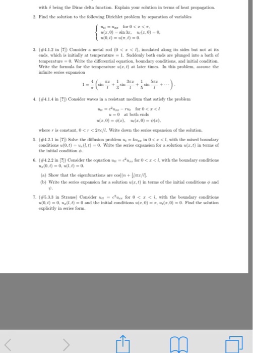 Solved Find the solution to the following Dirichlet | Chegg.com