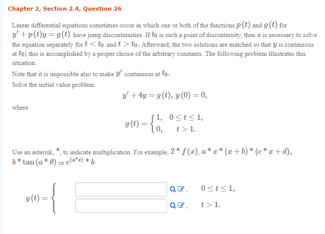 Solved Chapter 2, Section 2.4, Question 26 Linear | Chegg.com