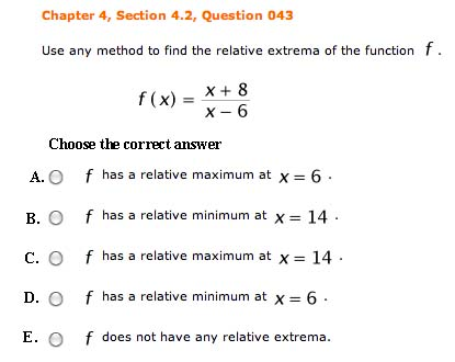 Solved Use any method to find the relative extrema of the | Chegg.com