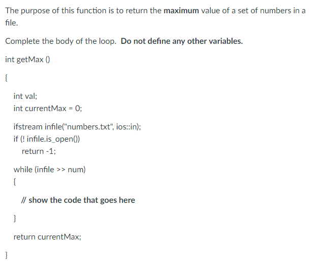 Solved Need Help with the following C++ Questions: 1. | Chegg.com