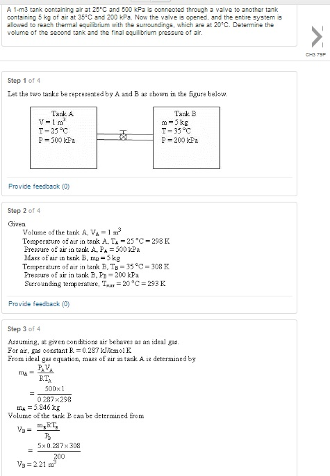 Solved why cant i use (P1V1/ T1) = (P2V2/T2) in this | Chegg.com