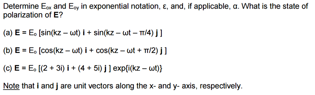 Solved Determine Eox and Eoy in exponential notation, ε, | Chegg.com
