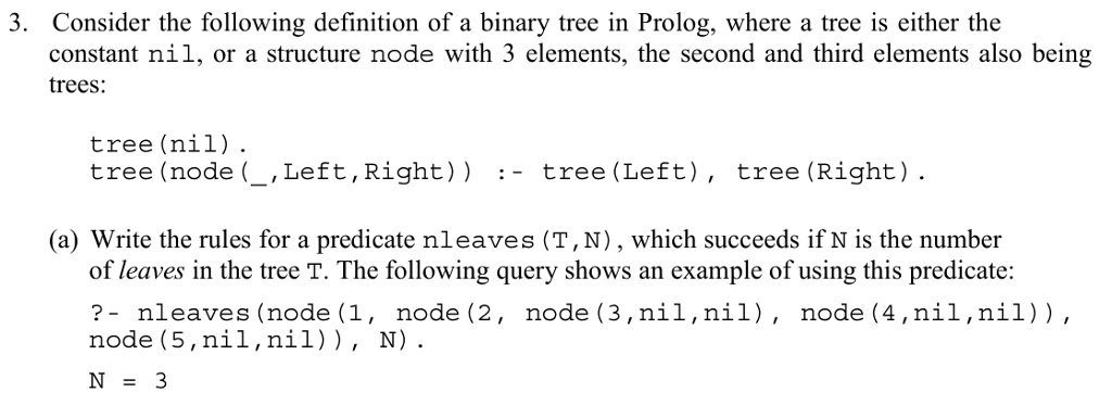 3 Consider The Following Definition Of A Binary Tree 