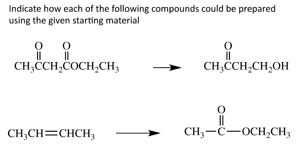 Solved Indicate how each of the following compounds could be | Chegg.com