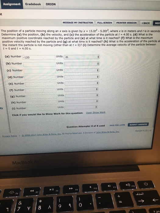 Solved Assignment Gradebook ORION MESSAGE MY INSTRUCTOR FULL | Chegg.com