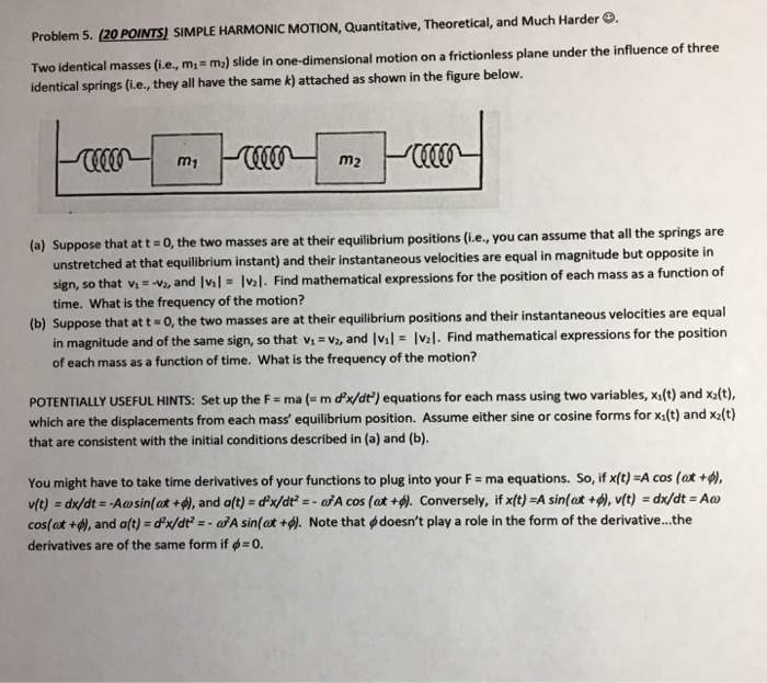 Solved Two Identical masses (i.e., m_1= m_2) slide In | Chegg.com