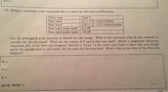 Solved 26 Using Fdatool In Matlab Design A Low Pass Iir