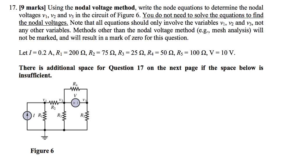 Solved 1719 Marks Using The Nodal Voltage Method Write 1735