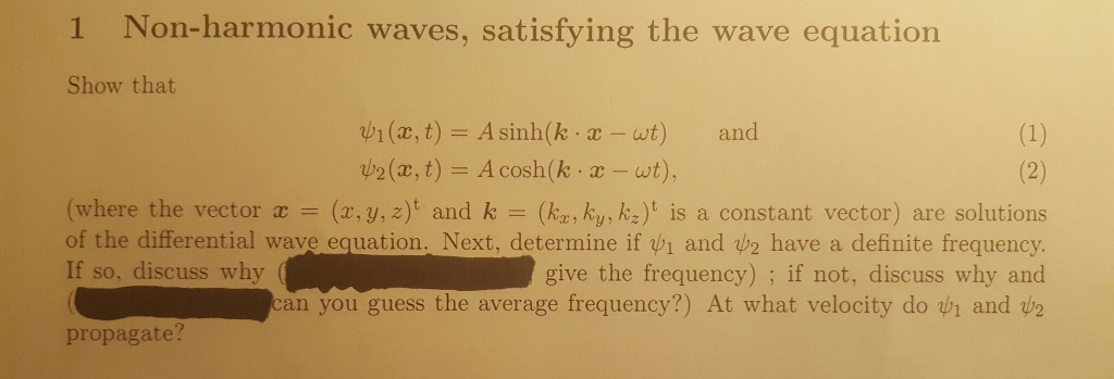 Non-harmonic waves, satisfying the wave equation | Chegg.com