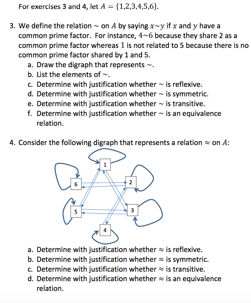 Solved For exercises 3 and 4, let A 1,2,3,4,5,6) 3. We | Chegg.com