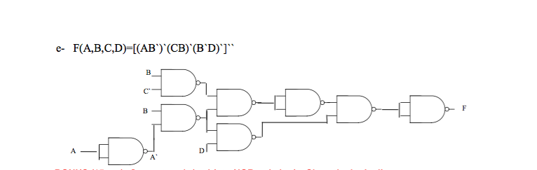 Solved Draw the logic diagram with NAND gates only using: | Chegg.com